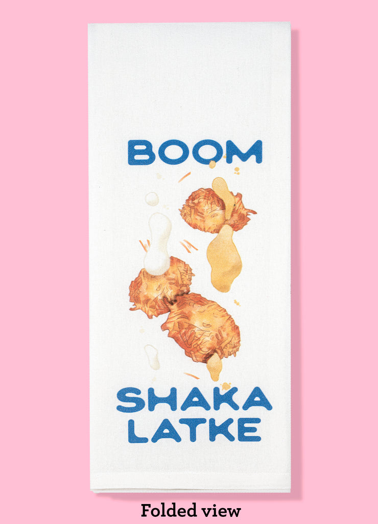 Boom Shaka Latke - funny Hanukkah kitchen towel – Bad Grandma Designs