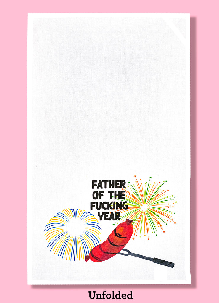 Father of the Fucking Year dishtowel – Bad Grandma Designs